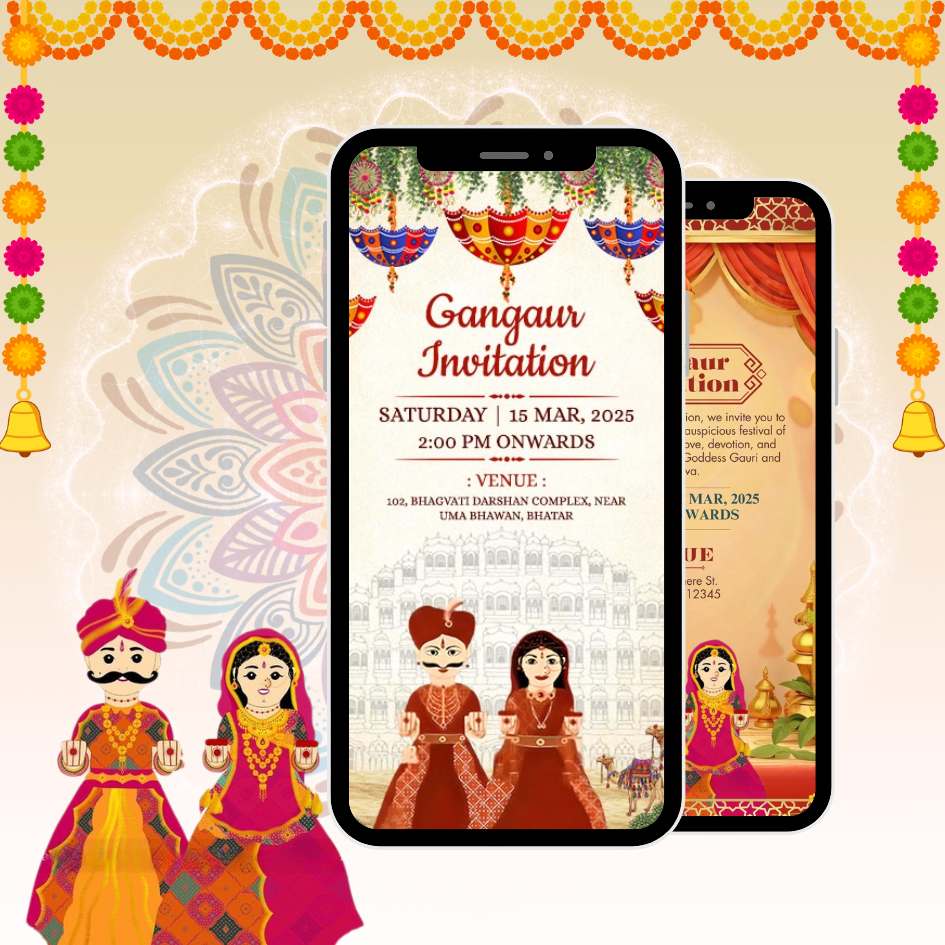 Gangaur Invitation cards – Daily Branding
